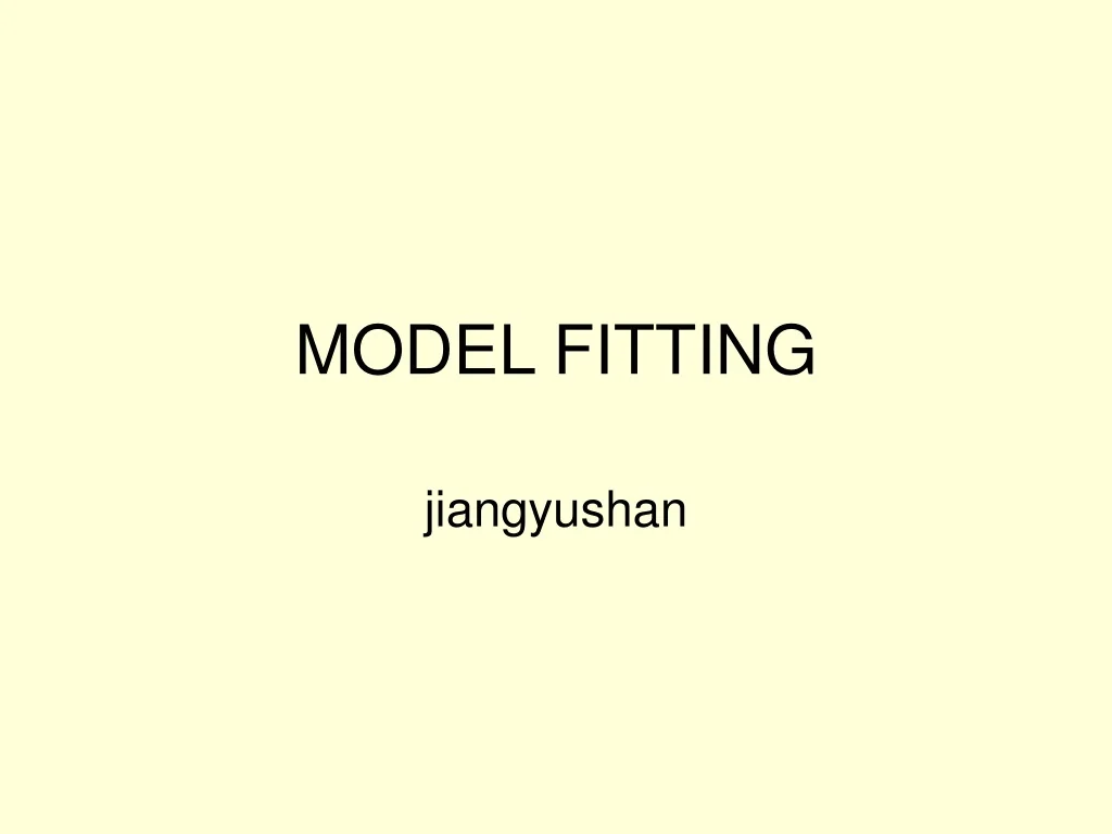 PPT - Visual Model Fitting Techniques and Methods for Curve Fitting ...