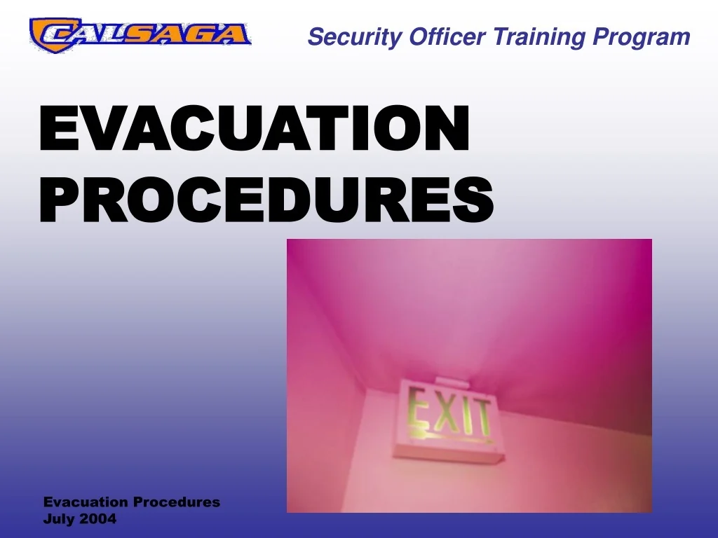 PPT - Emergency Evacuation Procedures and Security Responsibilities ...