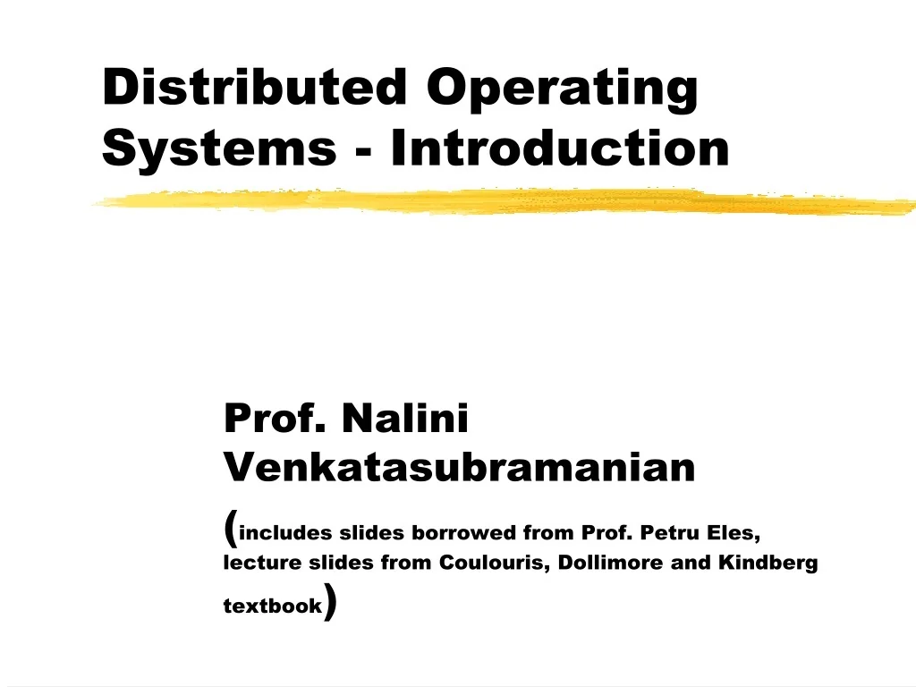 PPT - Distributed Operating Systems Design and RPC Mechanism PowerPoint ...