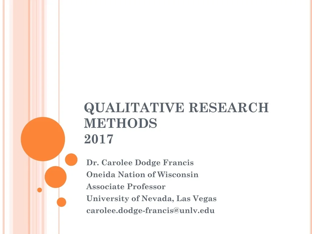 PPT - Qualitative Research Methods PowerPoint Presentation, free ...