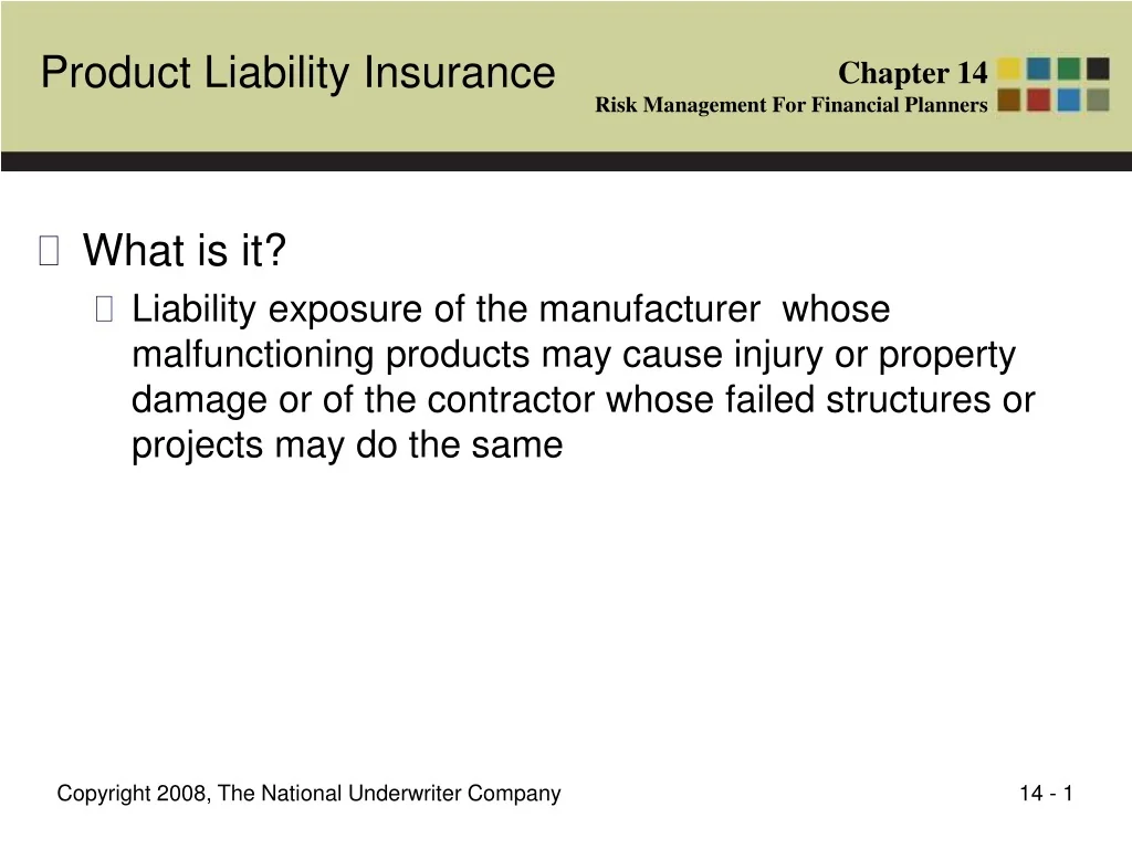 PPT - Product Liability Insurance: Risk Management Overview PowerPoint ...