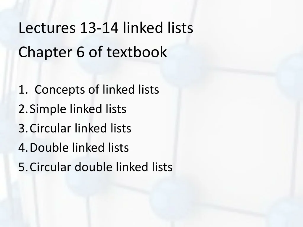 PPT - Linked Lists: Concepts, Types, and Operations PowerPoint ...