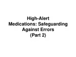 PPT - High Alert Medication PowerPoint Presentation, free download - ID ...