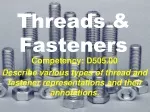 PPT - Chapter 5 Threads and Fasteners PowerPoint Presentation, free ...