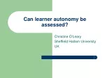 PPT - NINE STEPS TO LEARNER AUTONOMY PowerPoint Presentation, free ...