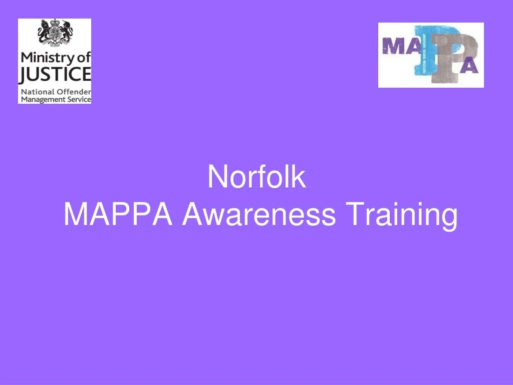 PPT - Norfolk MAPPA Awareness Training: Understanding Multi Agency ...