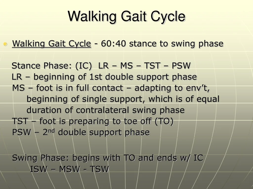 PPT - Walking Gait Cycle PowerPoint Presentation, free download - ID ...