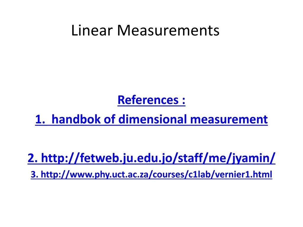 PPT - Guide to Linear Measurement Tools and Techniques PowerPoint ...