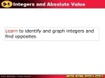 PPT - Identifying Integers and Their Opposites PowerPoint Presentation ...