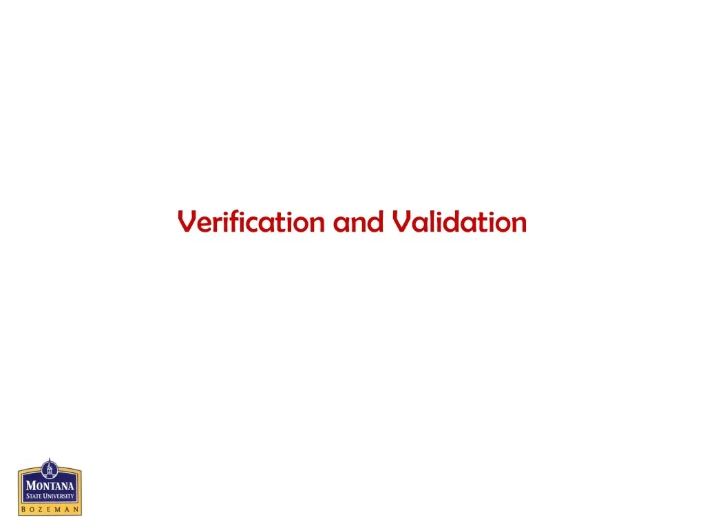 PPT - Verification and Validation PowerPoint Presentation, free ...