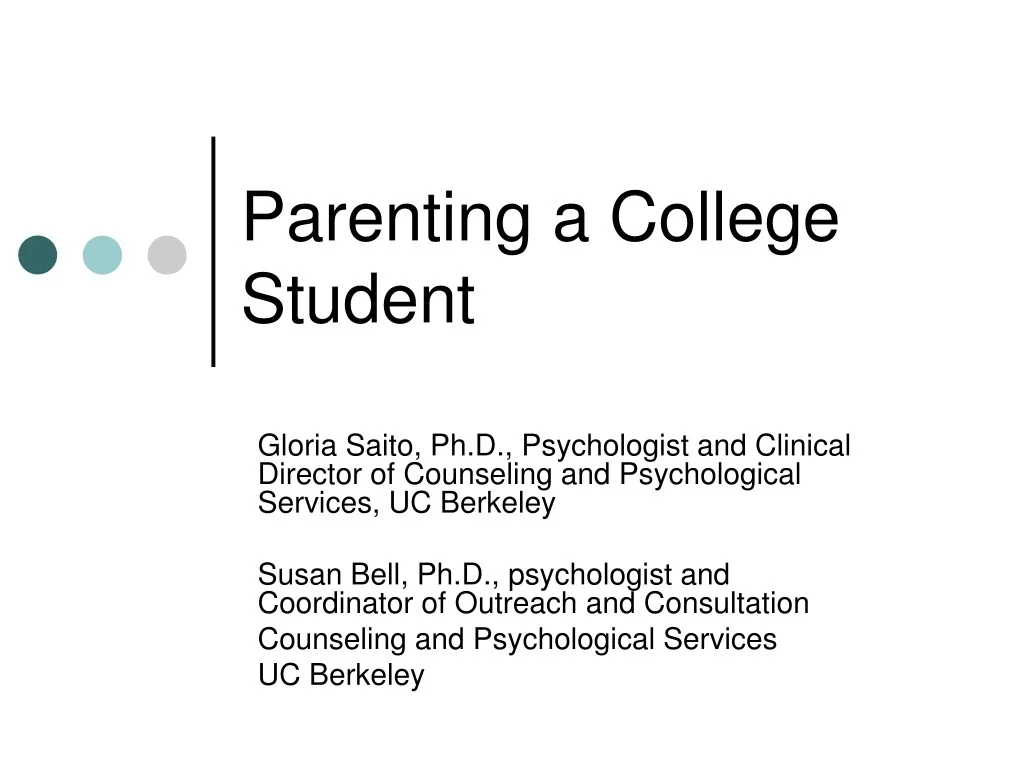 PPT - Parenting a College Student PowerPoint Presentation, free ...