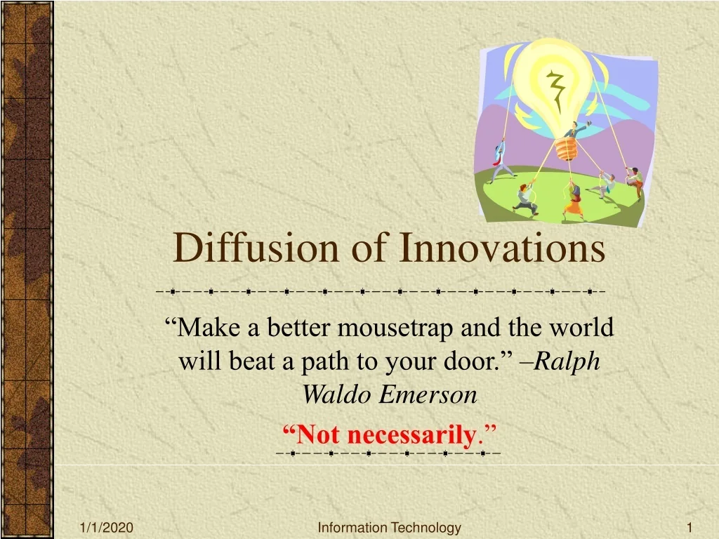 PPT - Diffusion of Innovations PowerPoint Presentation, free download ...