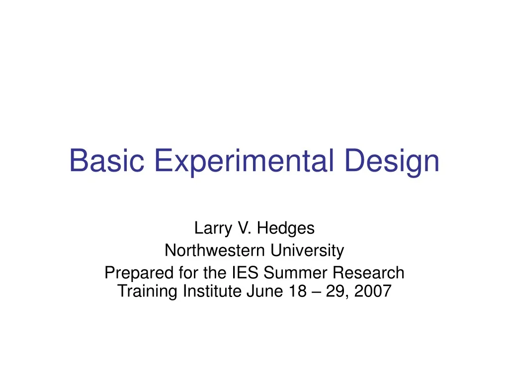 PPT - Basic Experimental Design Overview PowerPoint Presentation, free ...