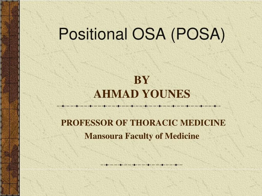 PPT - Positional OSA (POSA) PowerPoint Presentation, free download - ID ...