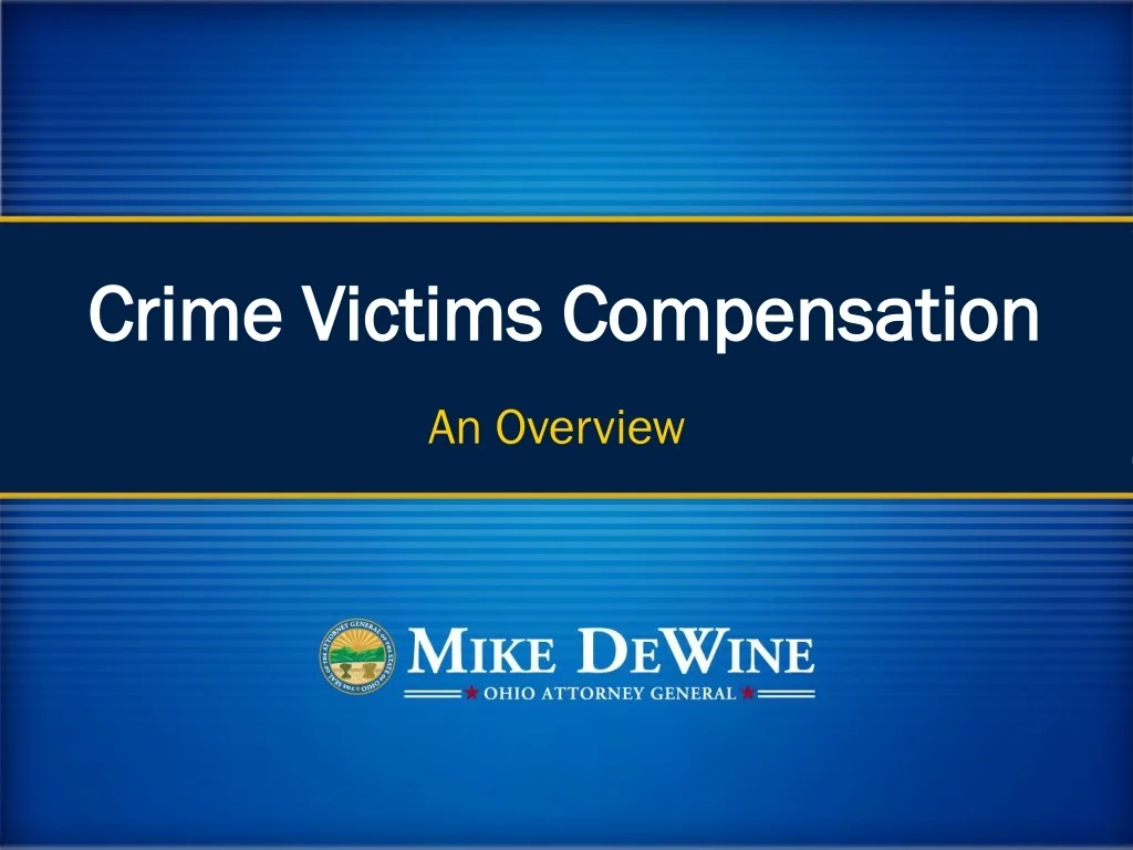 PPT - Crime Victims Compensation PowerPoint Presentation, free download ...