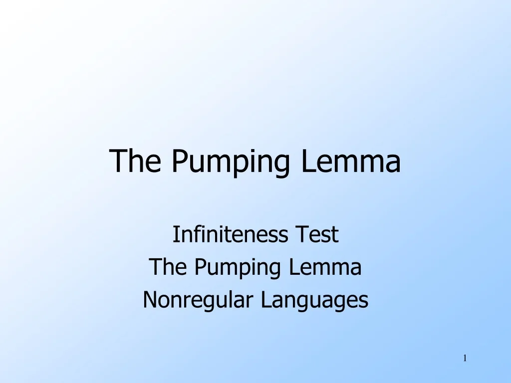 PPT - The Pumping Lemma PowerPoint Presentation, free download - ID:9343296
