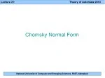 PPT - Exercises on Chomsky Normal Form and CYK parsing PowerPoint ...