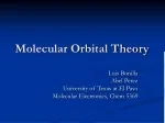 PPT - Chemistry 445. Lecture 4. Molecular Orbital Theory of diatomic ...