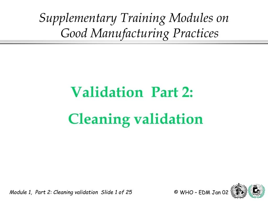 PPT - Comprehensive Training on Cleaning Validation Protocols in Good ...
