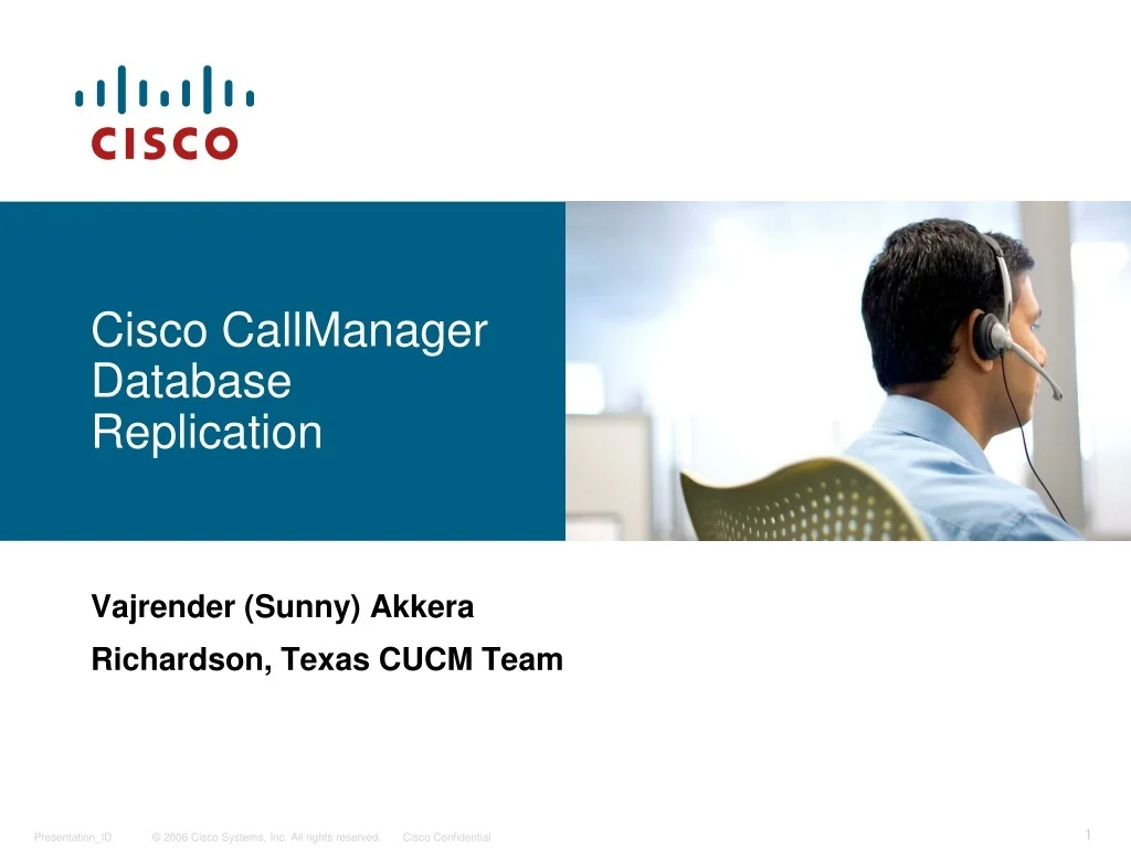 PPT - Cisco CallManager Database Replication PowerPoint Presentation ...