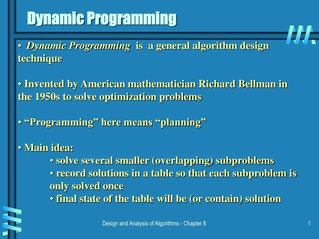 PPT - Dynamic Programming PowerPoint Presentation, free download - ID ...