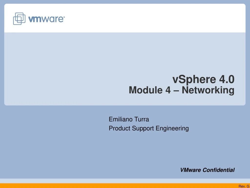 PPT - vSphere 4.0 Module 4 – Networking PowerPoint Presentation, free ...
