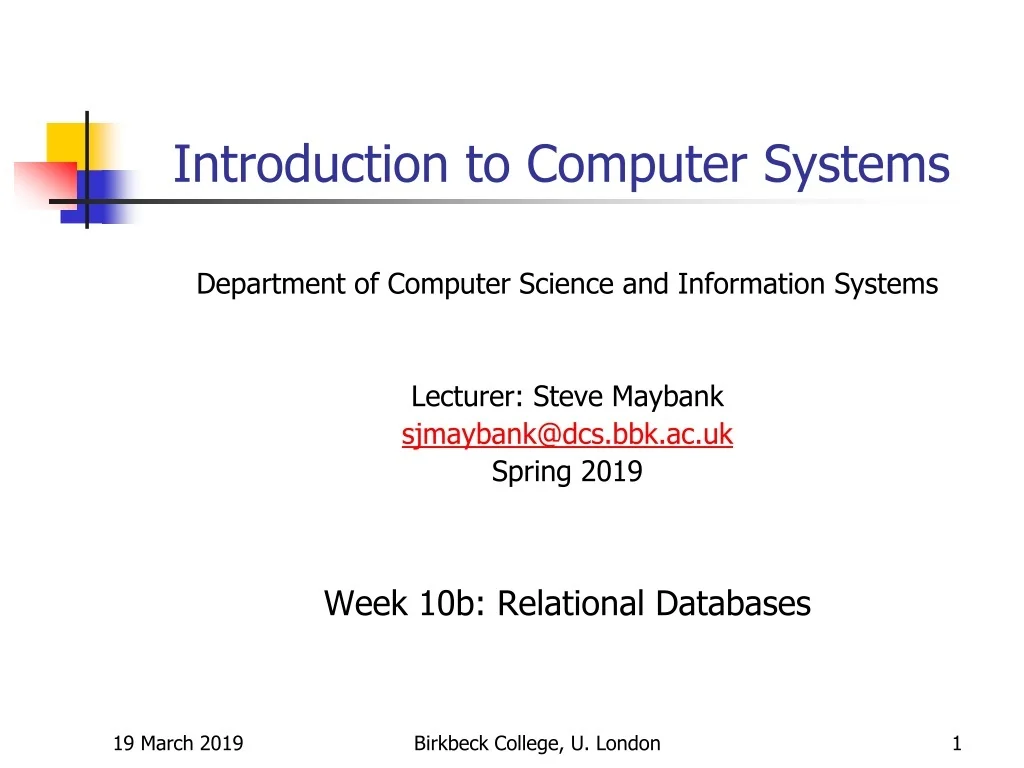 PPT - Introduction to Relational Databases PowerPoint Presentation ...