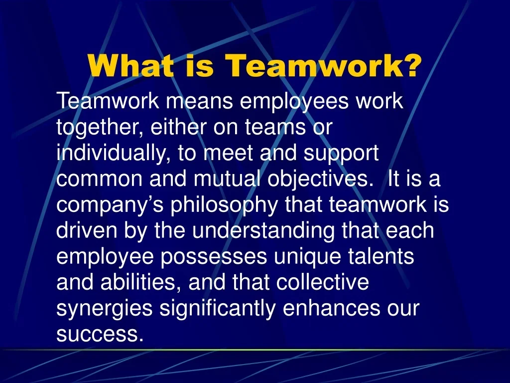 PPT - What is Teamwork? PowerPoint Presentation, free download - ID:9349823
