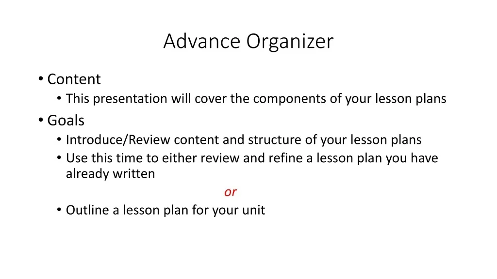 PPT - Advance Organizer PowerPoint Presentation, free download - ID:9350658