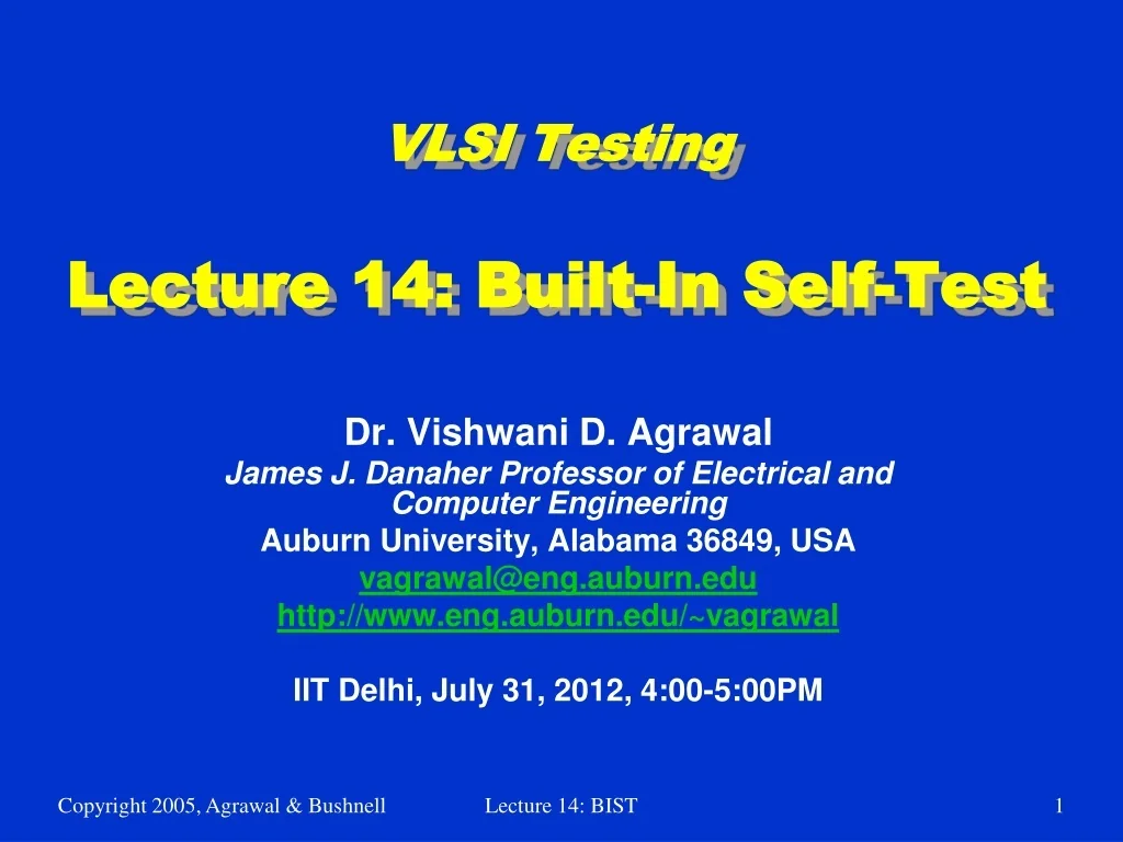 Ppt Comprehensive Overview Of Bist Methods In Vlsi Testing Powerpoint