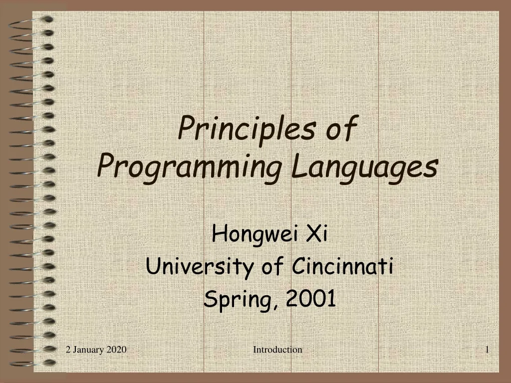 PPT - Principles of Programming Languages - Fundamentals, Types, Semantics PowerPoint ...
