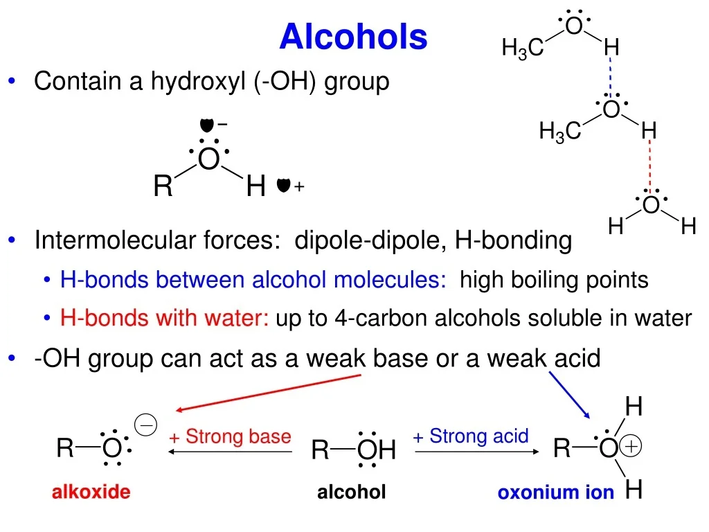 PPT - Alcohols: Nomenclature, Reactions, and Oxidation PowerPoint ...