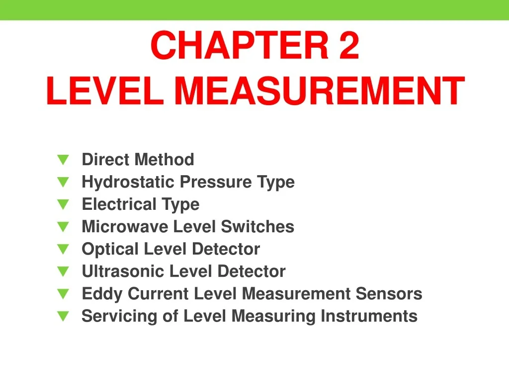 PPT - Direct Methods of Level Measurement: Hook-Type Indicator and ...