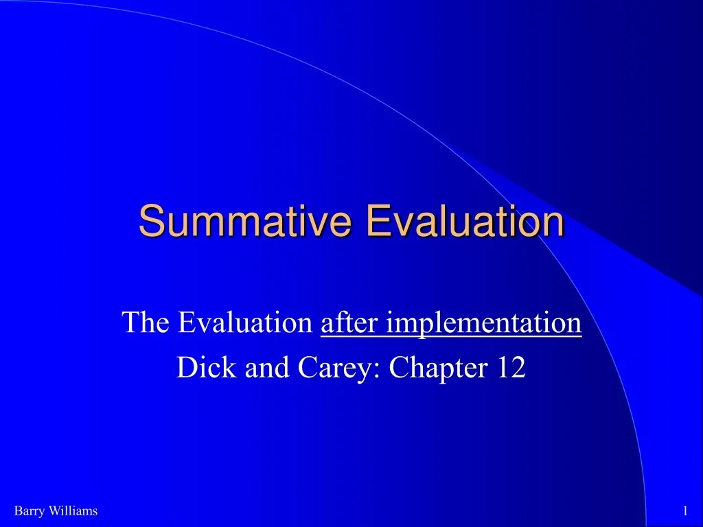 PPT - Summative Evaluation PowerPoint Presentation, free download - ID ...