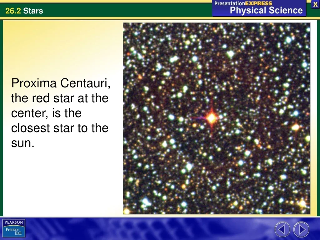 PPT - Proxima Centauri, the red star at the center, is the closest star ...