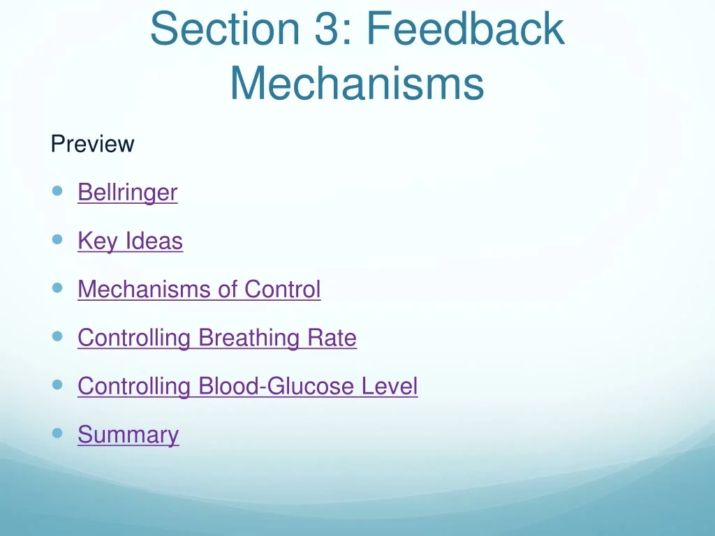 PPT - Section 3: Feedback Mechanisms PowerPoint Presentation, free ...