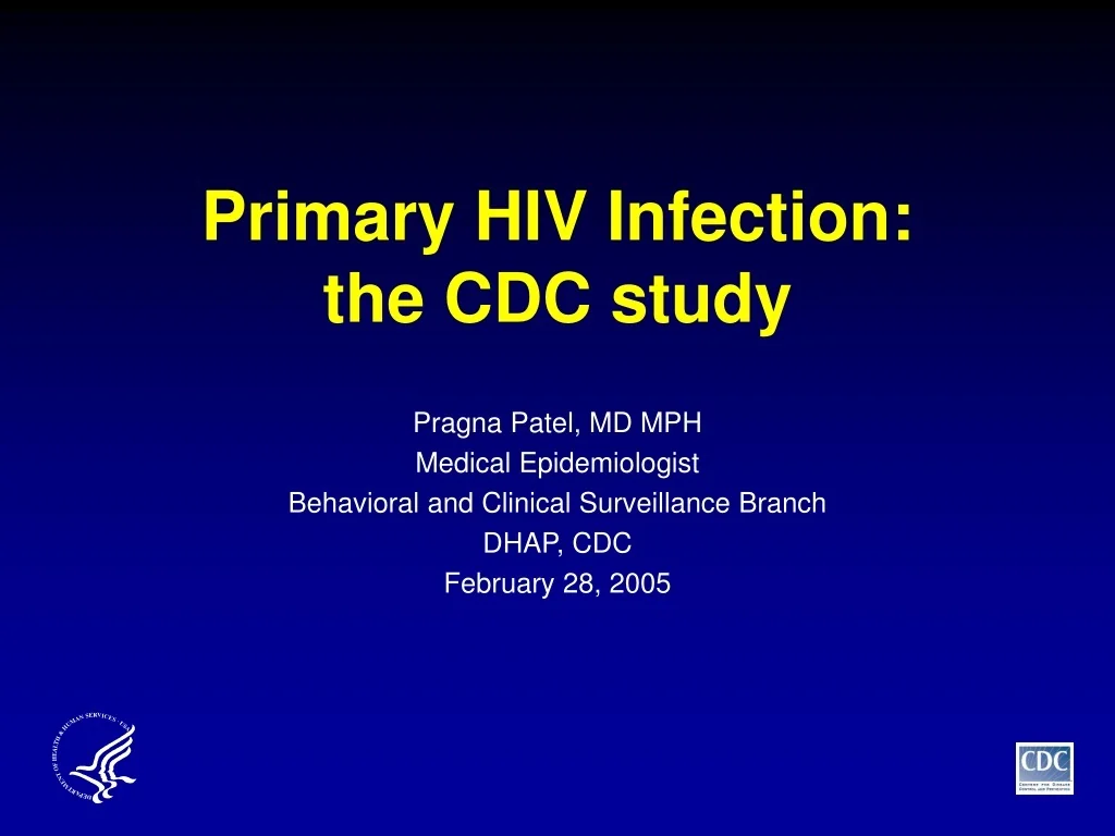 PPT - Primary HIV Infection: the CDC study PowerPoint Presentation - ID ...