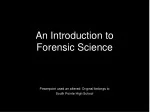 PPT - An Introduction to Forensic Science PowerPoint Presentation, free ...