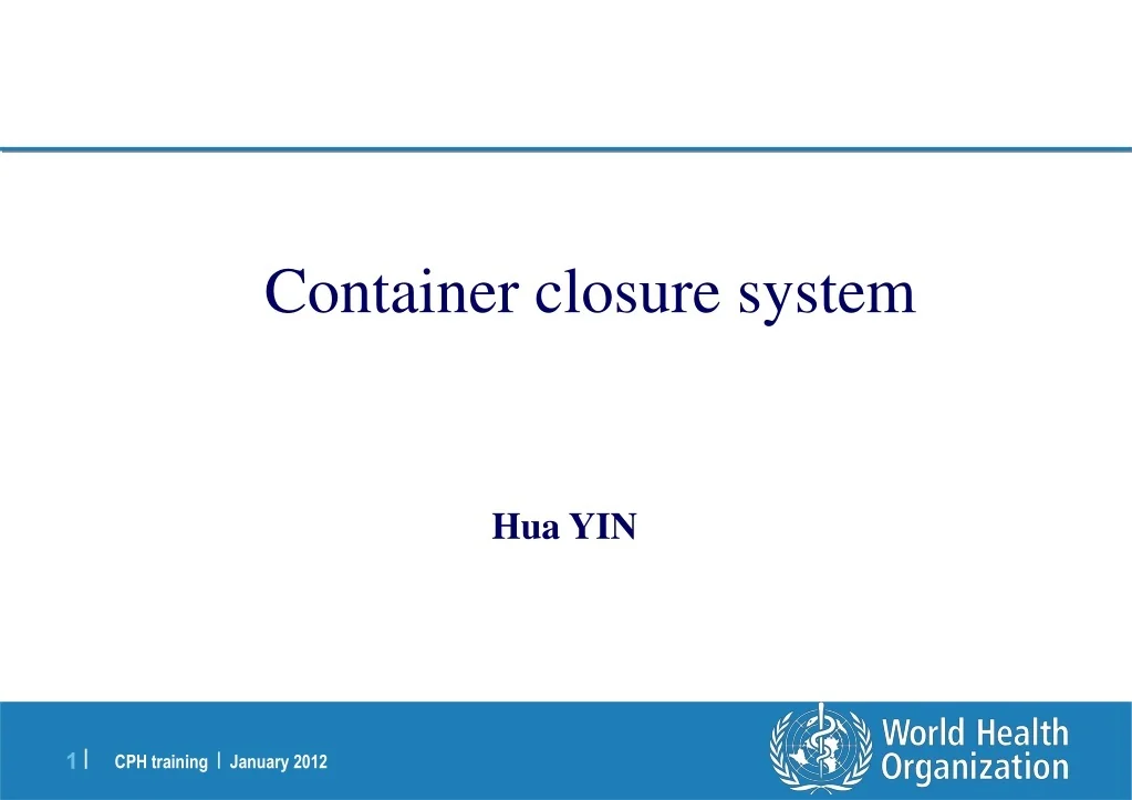 PPT - Container closure system PowerPoint Presentation, free download ...