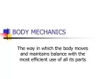 PPT - Body Mechanics PowerPoint Presentation, free download - ID:2688530