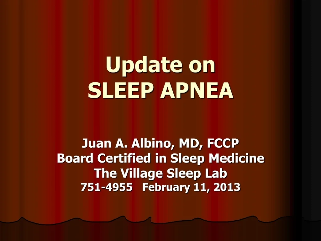 PPT - Update on SLEEP APNEA PowerPoint Presentation, free download - ID ...