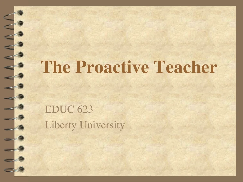 PPT - The Proactive Teacher: Balancing Respect and Fun in the Classroom ...