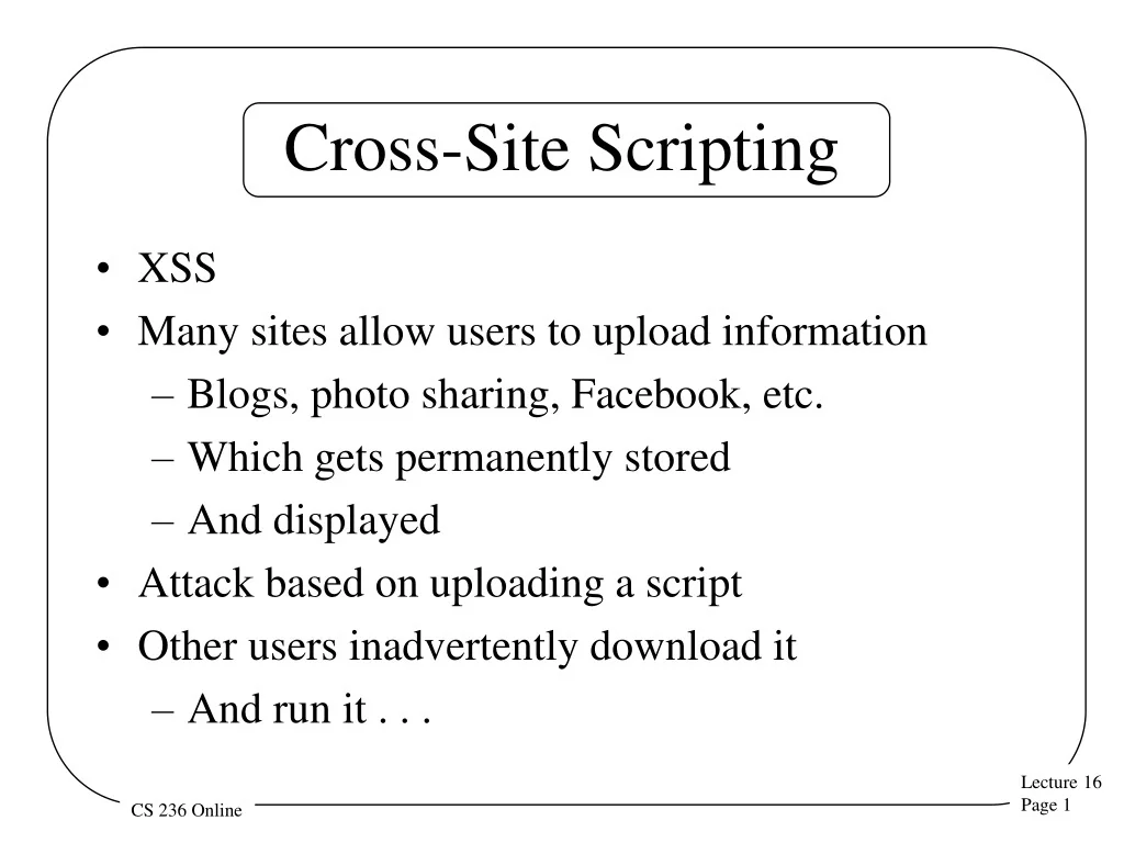 PPT - Cross-Site Scripting (XSS) and CSRF Attacks PowerPoint ...