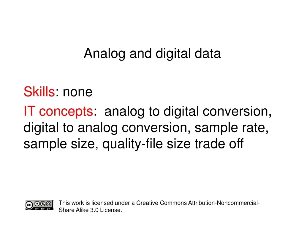 PPT - Analog and digital data PowerPoint Presentation, free download ...