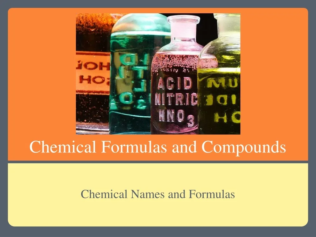 PPT - Chemical Formulas and Compounds PowerPoint Presentation, free ...