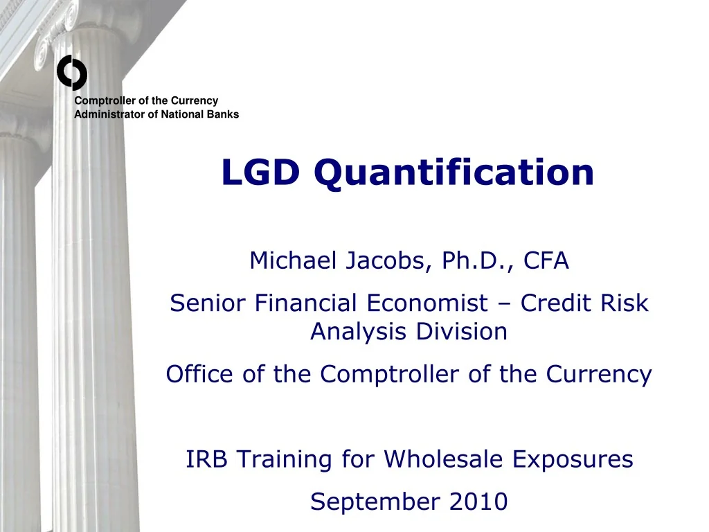 PPT - LGD Quantification PowerPoint Presentation, free download - ID ...