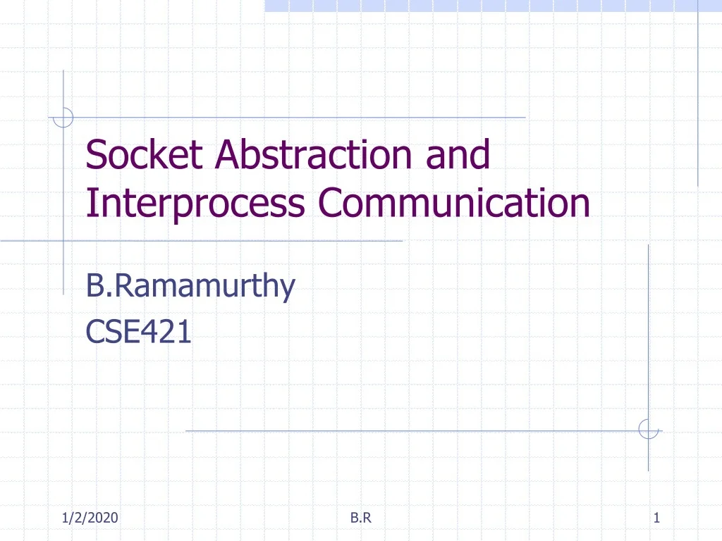 Ppt Socket Abstraction And Interprocess Communication Powerpoint