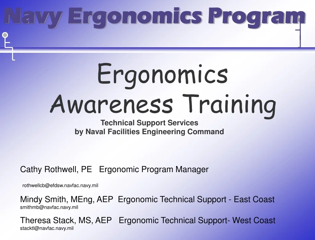 PPT - Navy Ergonomics Program: Enhancing Workplace Safety & Efficiency ...