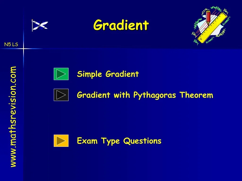 PPT - Simple Gradient with Pythagoras Theorem PowerPoint Presentation, free download - ID:9371200