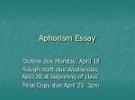 PPT - Aphorism PowerPoint Presentation, free download - ID:2361144